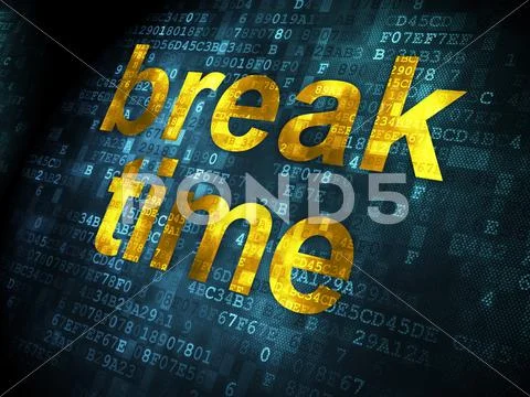 Timeline concept: Break Time on digital background ~ Clip Art #37220875