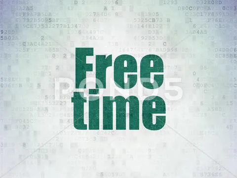 Timeline concept: Free Time on Digital Paper background: Graphic #54946281