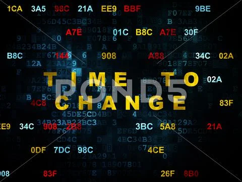 Timeline concept: Time to Change on Digital background ~ Clip Art #49466723