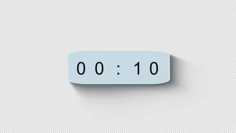 Timer for 14 seconds, square, countdown,... | Stock Video | Pond5