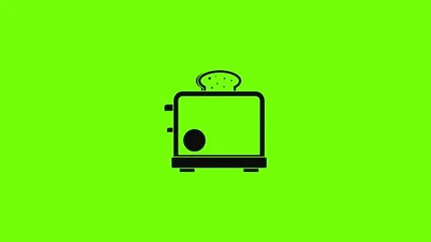 Timer toaster icon animation | Stock Video | Pond5
