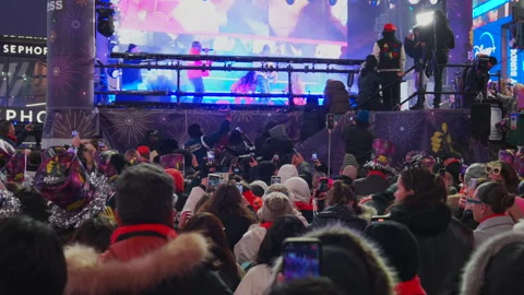 Times Square 2024 Annual New Year’s Ev... | Stock Video | Pond5