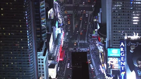 Times Square Flyover New York City | Stock Video | Pond5