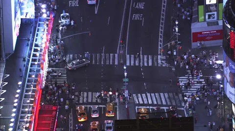 Times Square Flyover New York City | Stock Video | Pond5