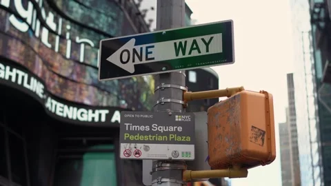 Times Square Pedestrian Plaza with One W... | Stock Video | Pond5