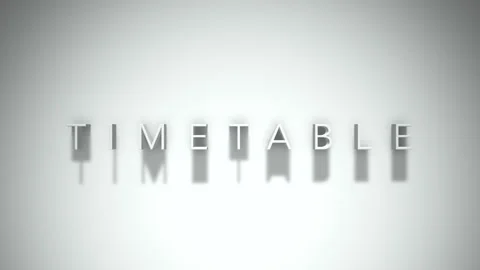 timetable 3D title animation with shadow... | Stock Video | Pond5