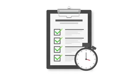 Timing concept with classic office clock... | Stock Video | Pond5