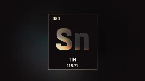 Tin as Element 50 of the Periodic Table ... | Stock Video | Pond5