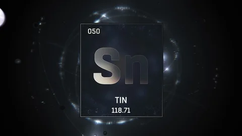 Tin as Element 50 of the Periodic Table ... | Stock Video | Pond5
