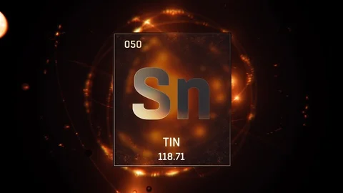 Tin as Element 50 of the Periodic Table ... | Stock Video | Pond5