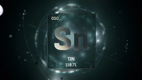Tin as Element 50 of the Periodic Table ... | Stock Video | Pond5