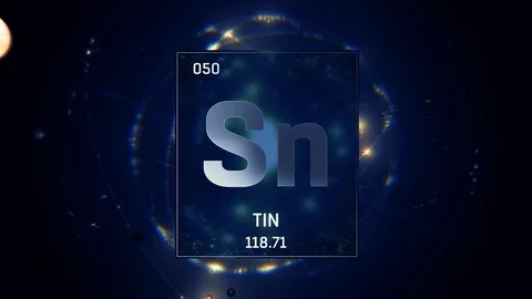Tin as Element 50 of the Periodic Table ... | Stock Video | Pond5