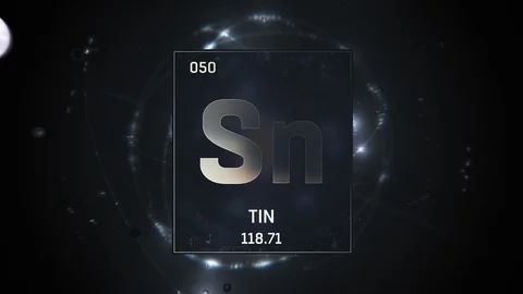 Tin as Element 50 of the Periodic Table ... | Stock Video | Pond5