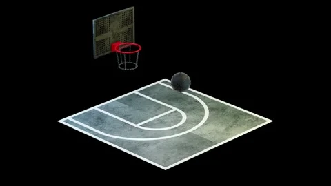 Tiny streetball court animation. 4k reso... | Stock Video | Pond5