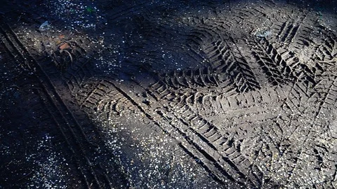 Tire Tracks Mud Stock Video Footage | Royalty Free Tire Tracks Mud ...