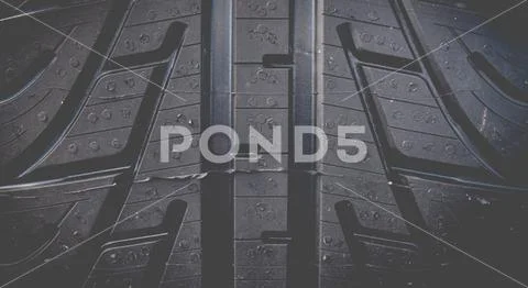 Tire tread pattern close up full frame automotive background Stock ...