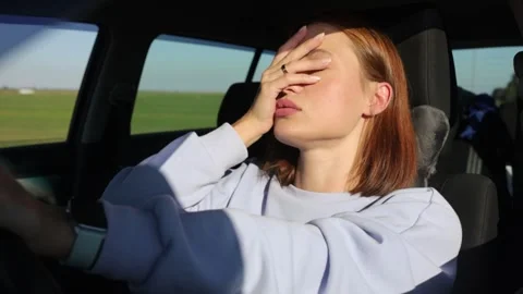 Tired Driver Stock Footage ~ Royalty Free Stock Videos | Pond5