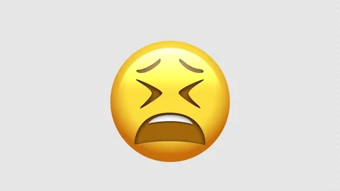 Tired Face Emoji Animated on a Transpare... | Stock Video | Pond5
