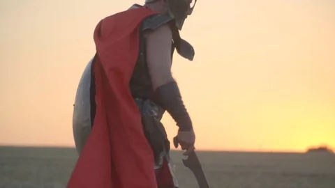 The tired gladiator attacks the other an... | Stock Video | Pond5