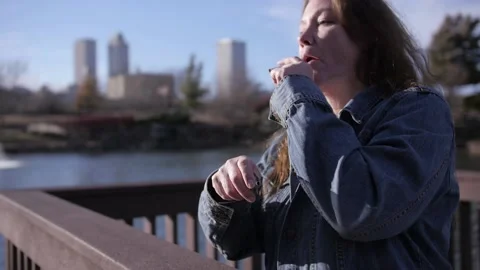 Woman Lighting Cigarette Stock Videos – Royalty-Free HD & 4K Videos