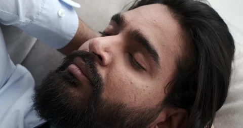 Tired Indian Office Worker Taking a Nap ... | Stock Video | Pond5