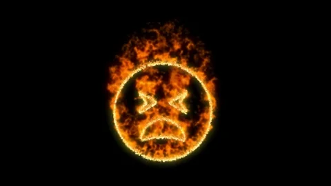 tired symbol inflames. Then disappears. ... | Stock Video | Pond5