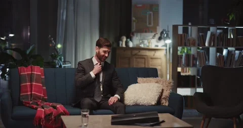 Tired young businessman returning home r... | Stock Video | Pond5