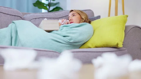 Tissue, crying and sad woman wipe tears ... | Stock Video | Pond5