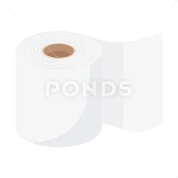 Tissue paper roll Cartoon vector illustration isolated object ~ Clip ...