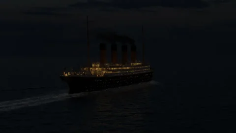 Titanic at Night | Stock Video | Pond5