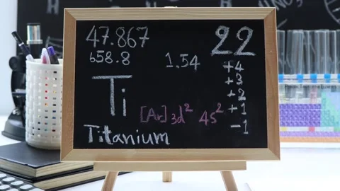 Titanium and symbol structural formula c... | Stock Video | Pond5