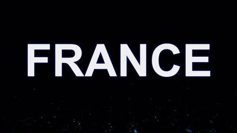 Title FRANCE arises from blue water. Tra... | Stock Video | Pond5