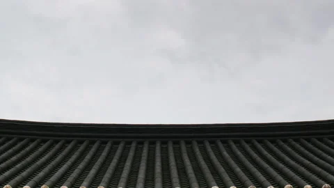 T/L Clouds move over the traditional kor... | Stock Video | Pond5