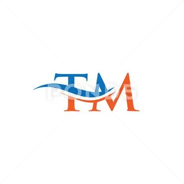 TM Logo design vector. Swoosh letter TM logo design: Graphic #212782289