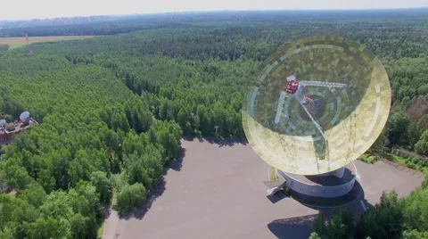 TNA 1500 antenna of radio telescope RT-6... | Stock Video | Pond5