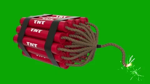 TNT bomb cartoon toon fuse burning lit d... | Stock Video | Pond5
