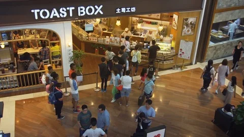 Toast Box, a restaurant inside the Shopp... | Stock Video | Pond5