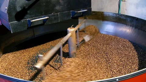 Toasting and roasting coffee beans | Stock Video | Pond5