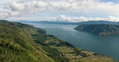 Toba lake and Samosir island. Sumatra, I... | Stock Video | Pond5