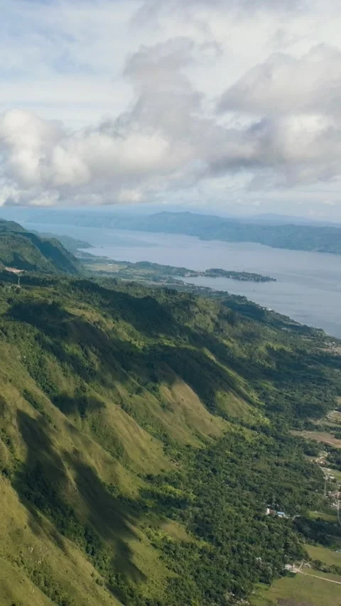 Toba lake and Samosir island. Sumatra, I... | Stock Video | Pond5