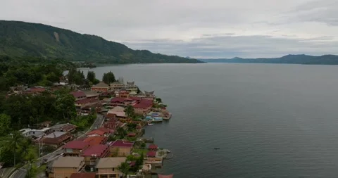 Toba lake and Samosir island. Sumatra, I... | Stock Video | Pond5