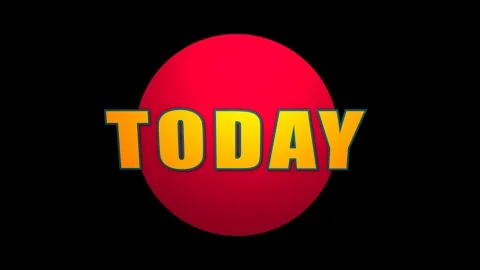 TODAY red animated pop up button/ Matte ... | Stock Video | Pond5