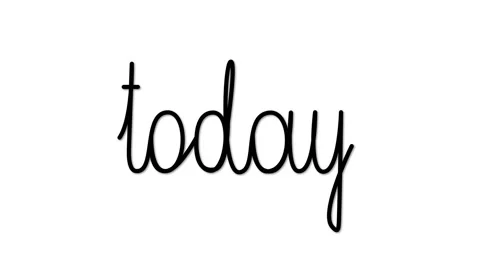 Today word, hand writing self drawing an... | Stock Video | Pond5