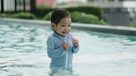 Kids Swimming In Cold Pool Stock Video Footage | Royalty Free Kids ...