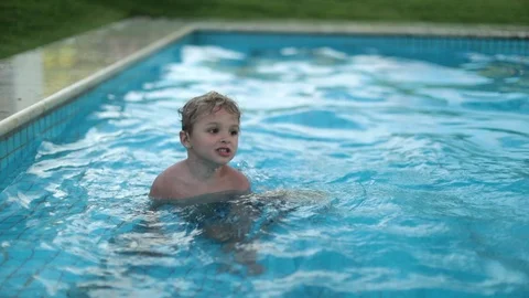 Kids Swimming In Cold Pool Stock Video Footage | Royalty Free Kids ...