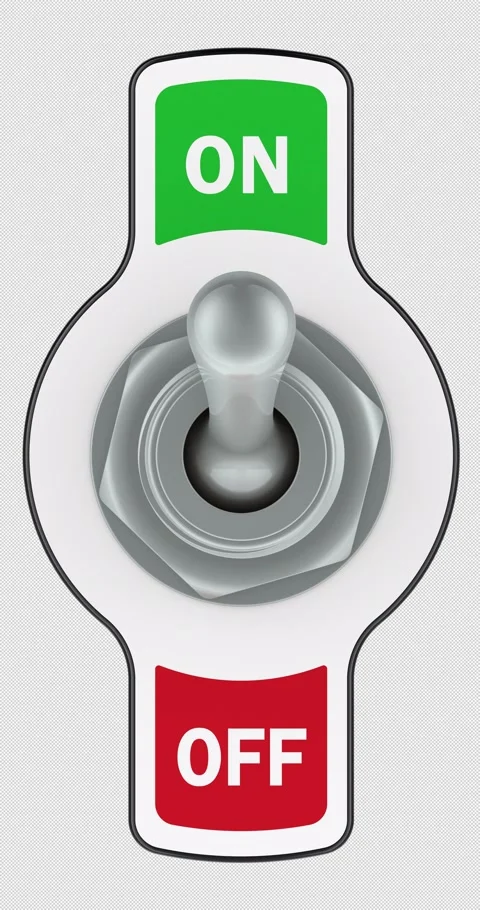 Toggle Switch, on and off animation seam... | Stock Video | Pond5