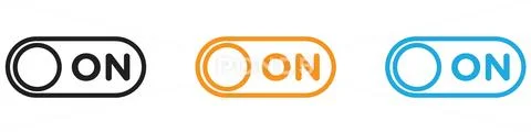 Toggle switch vector logo set collection for web app ui Illustration ...