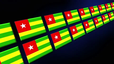 Togo Flag Animated Background 3d Animati... | Stock Video | Pond5
