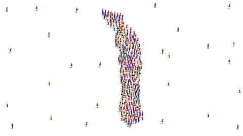 Togo Map A large group of people form to... | Stock Video | Pond5