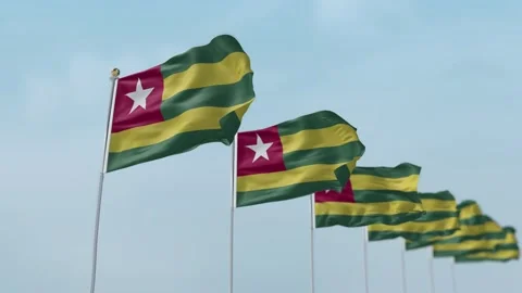 Togo Row Of Flags Animation | Stock Video | Pond5